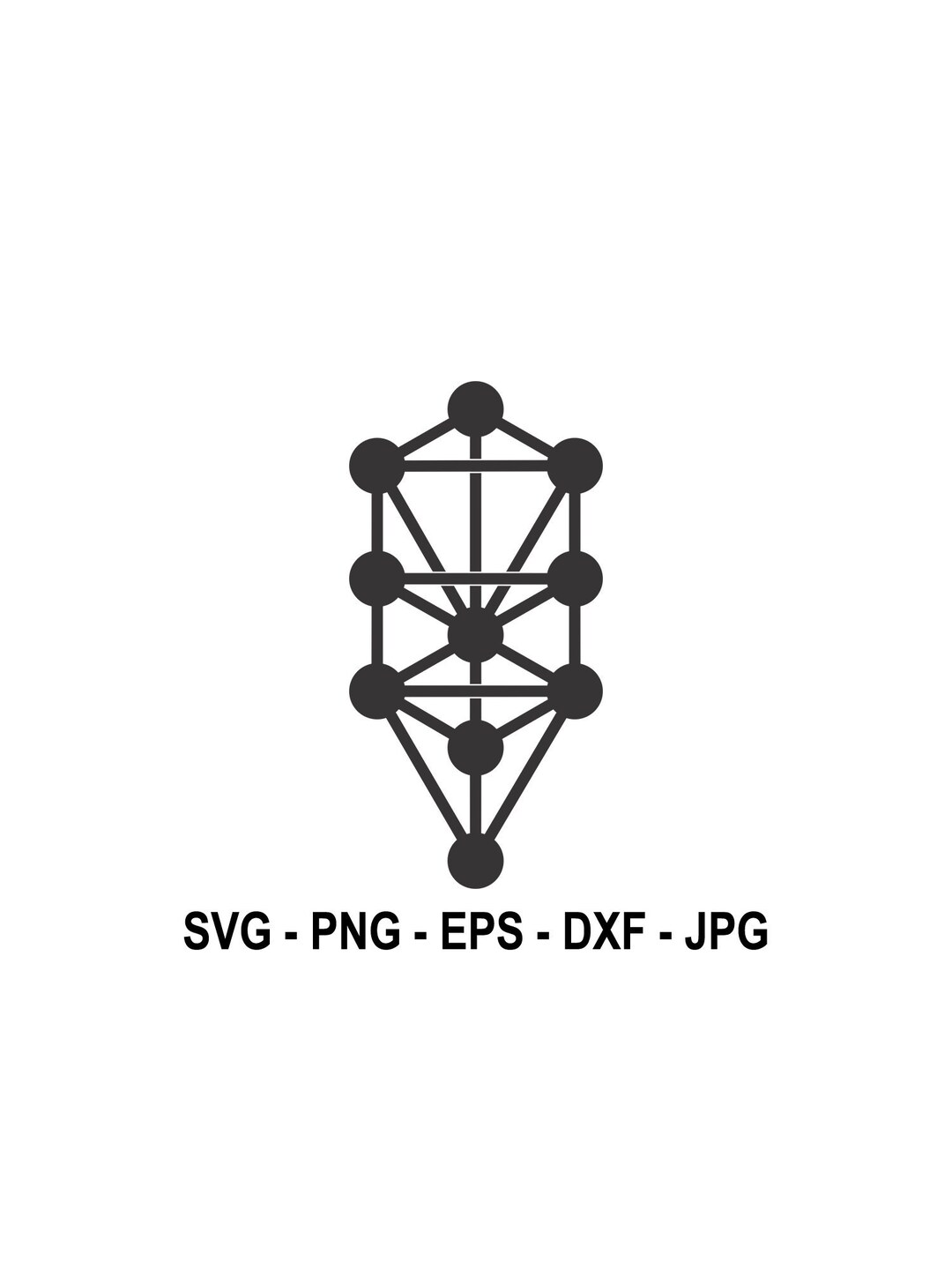 The Tree of Life Symbol Svg,instant,dark Silhouette,instant Download ...