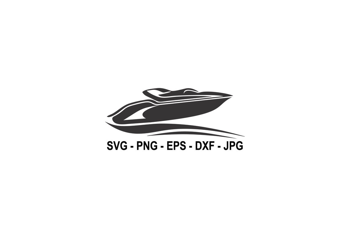 Speedboat Svgboat Svginstant Downloadsvg PNG EPS Dxf - Etsy