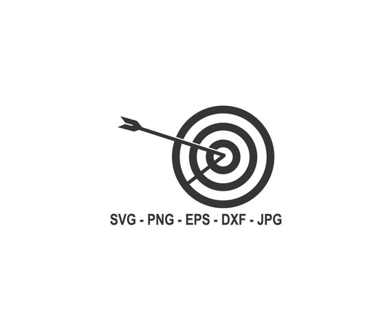 Target Svgtarget With Arrow Svginstant Downloadsvg PNG | Etsy