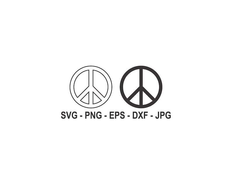 Peace Sign Svgpeace Symbol Svginstantdark | Etsy