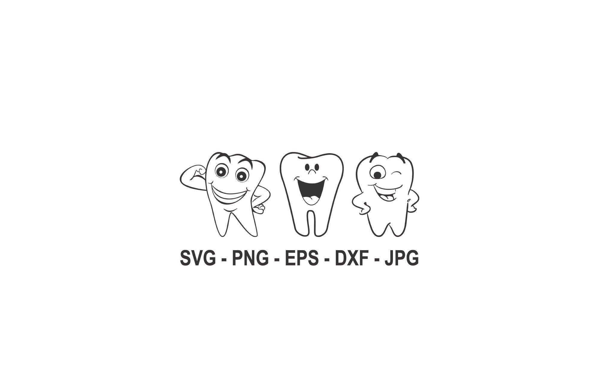 Zahn Svg Zähne Svg Zahn-Bundle Instant Download jpg | Etsy