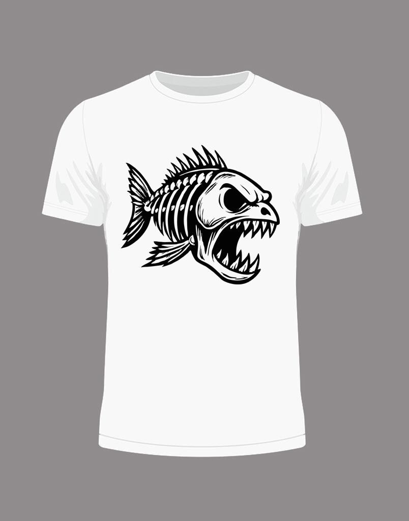 Scary Fish Skeleton Svg,boat Decal,horror Fish Svg,halloween,instant ...