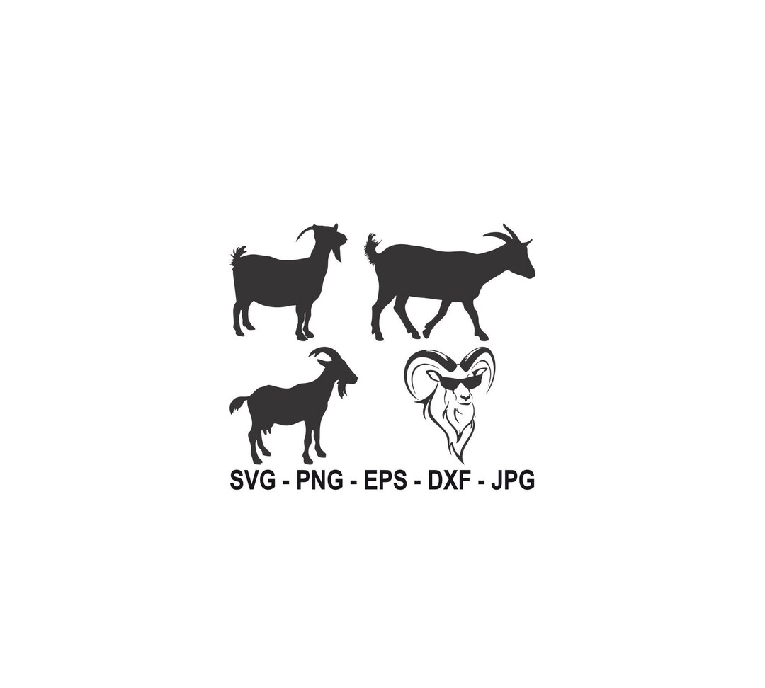 Goat Svg,goats Bundle,instant Download,svg, PNG, EPS, Dxf, Jpg Digital ...