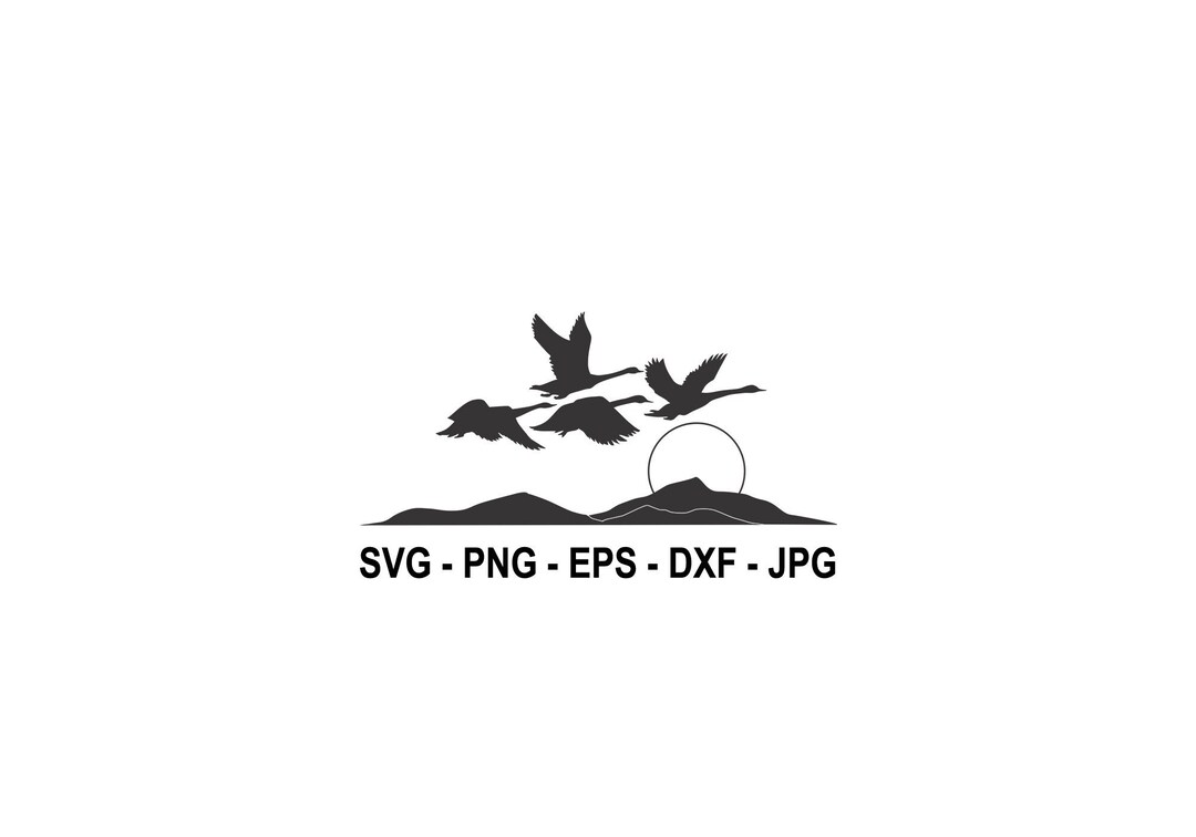 Swan Svg,swans Svg,instant Download,svg, PNG, EPS, Dxf, Jpg Digital ...