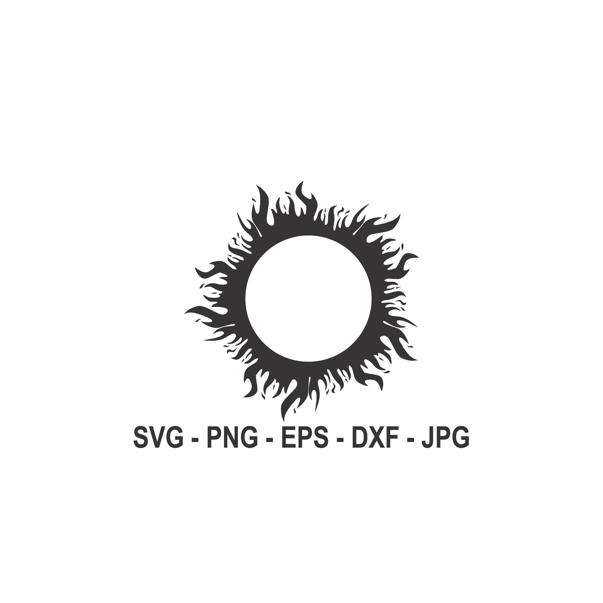 Circle Fire Flames Svgflames Svginstantinstant - Etsy