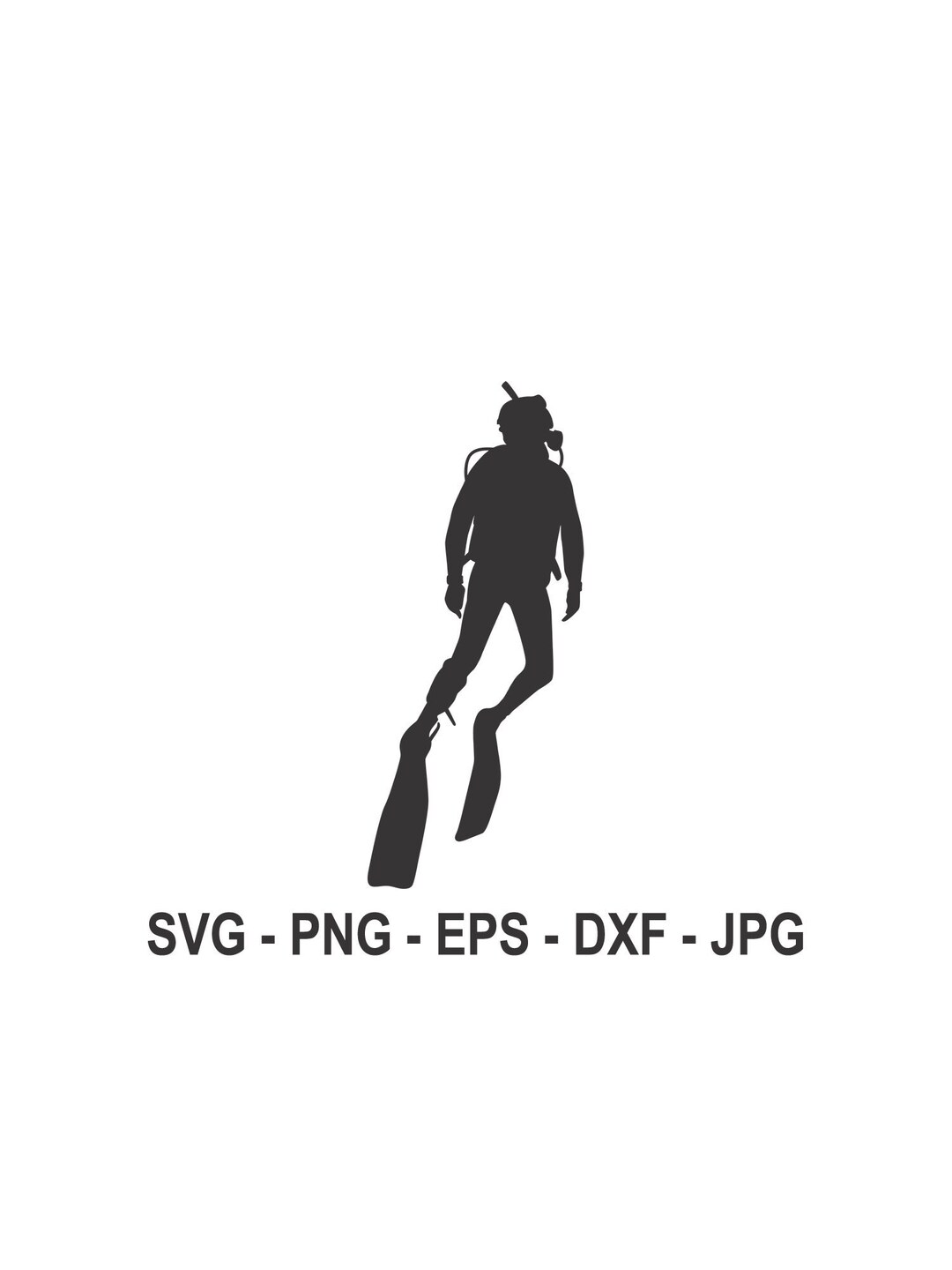 Scuba Diver Svg,diver Svg,instant Download,svg, PNG, EPS, Dxf, Jpg ...