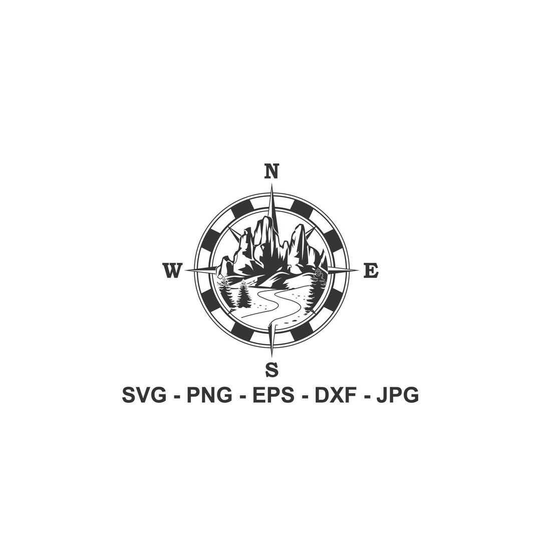 Camper Svg,compass Svg,explore Mountain Svg,silhouette,instant Download ...