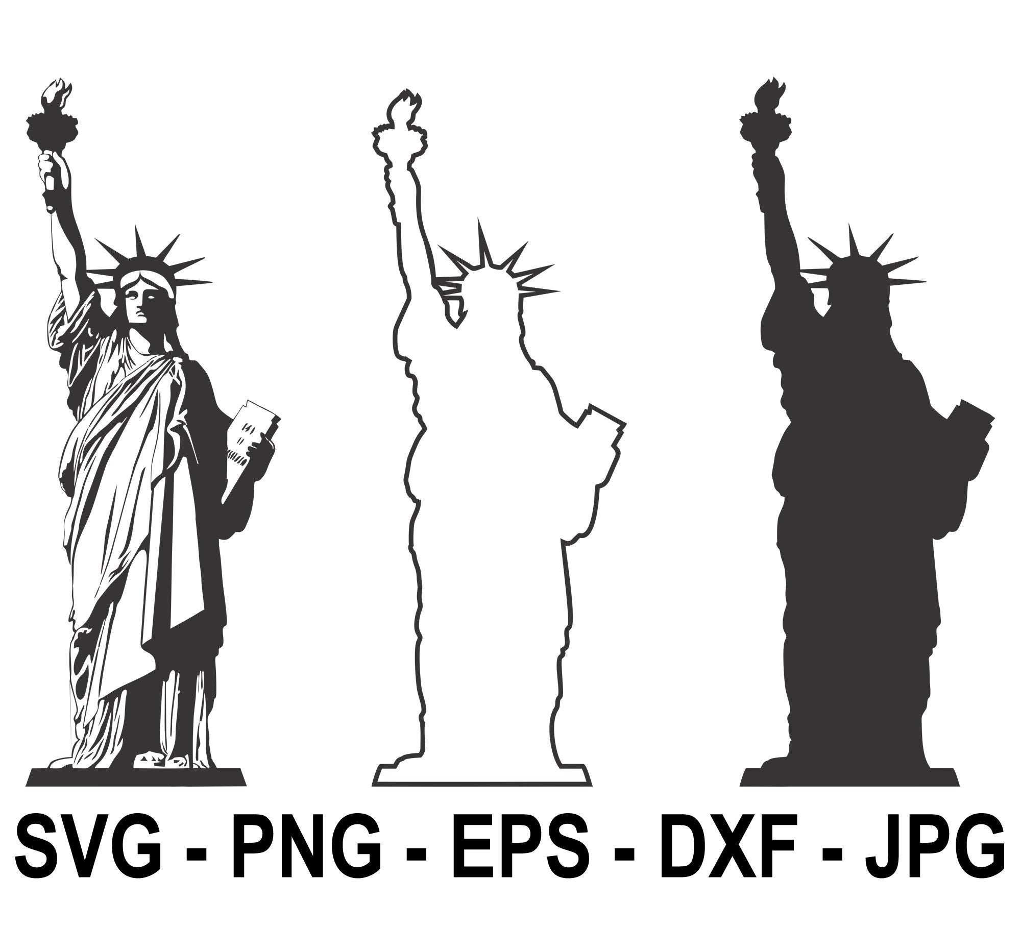 Statue Of Liberty Black Outline