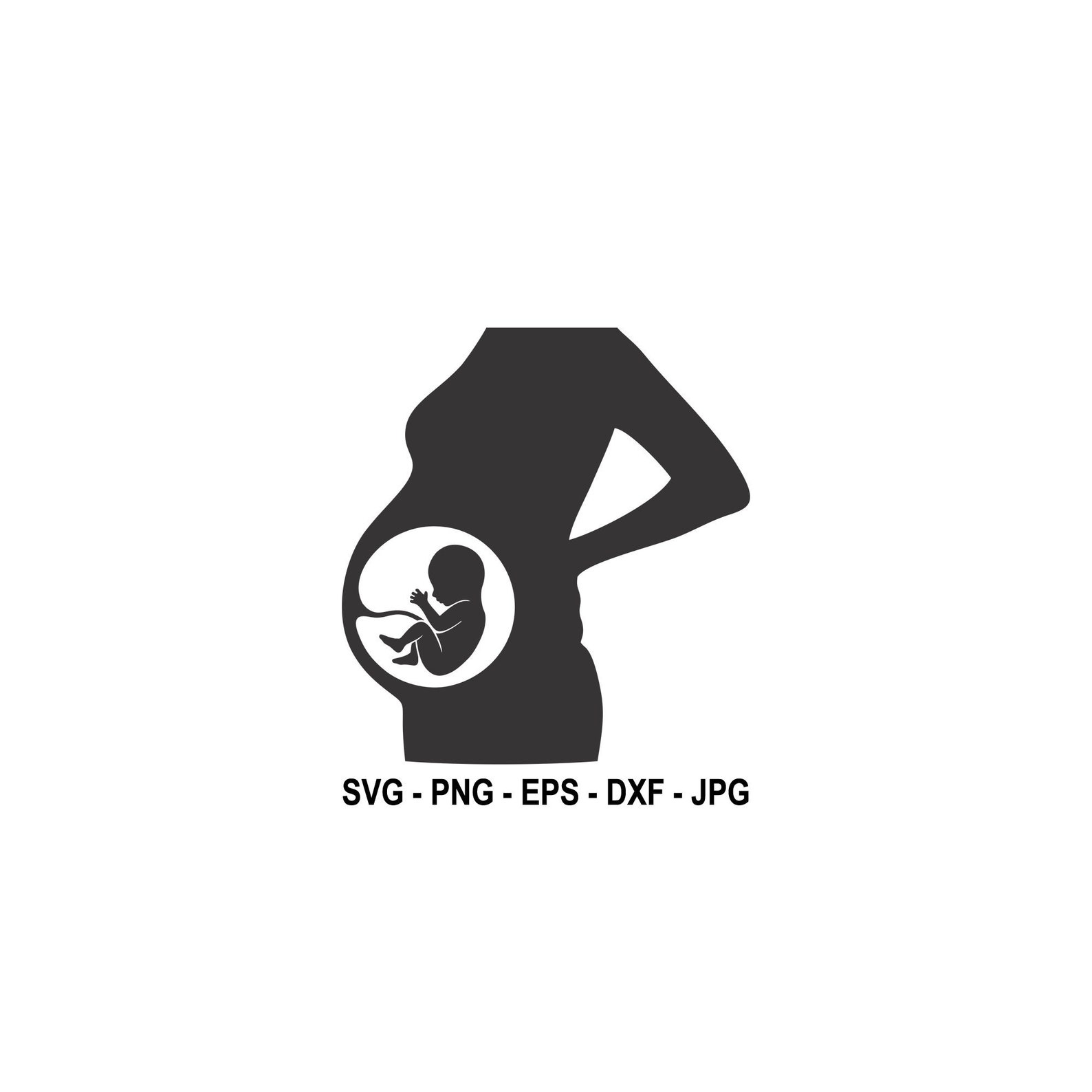 Pregnancy Svg,baby Svg,fetus Svg,instant Download,svg, PNG, EPS, Dxf ...