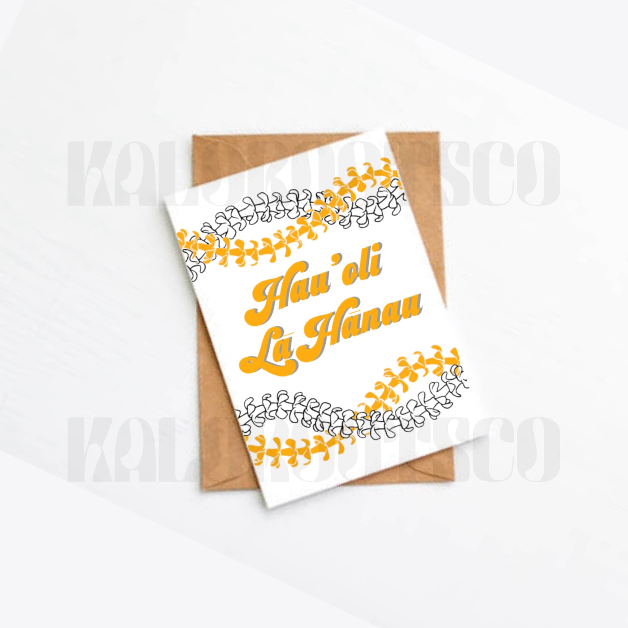 Hawaiian Happy Birthday Card | Hau'oli La Hanau (INSTANT DOWNLOAD) - Etsy