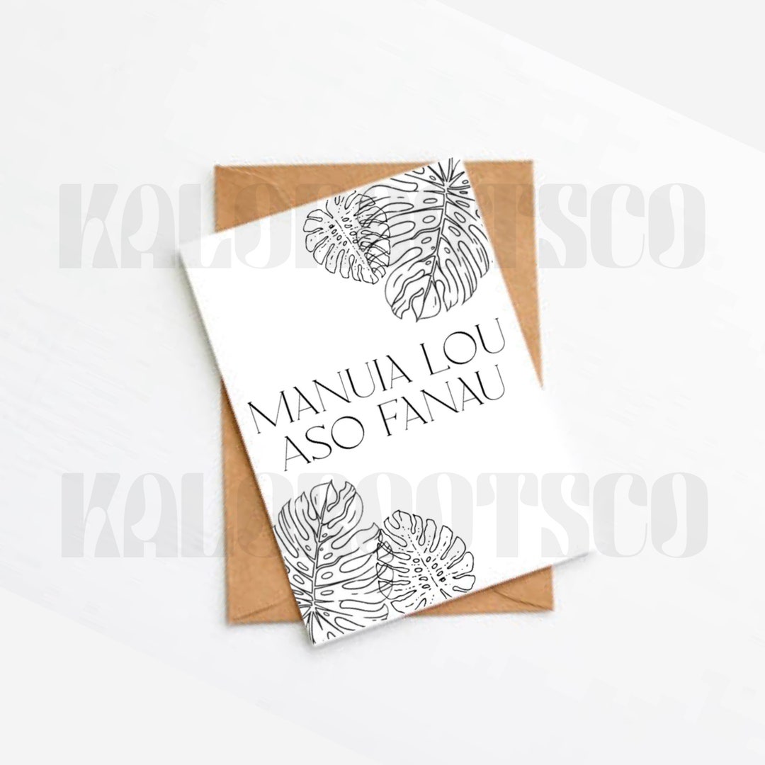 Samoan Happy Birthday Card Manuia Lou Aso Fanau INSTANT DOWNLOAD - Etsy ...