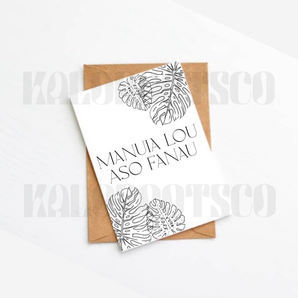 Samoan Birthday Card - Etsy
