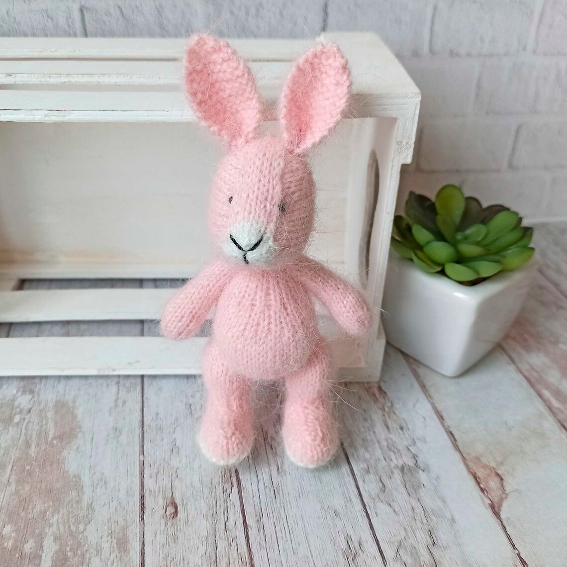 Knitted Little Bunny for Newborn Photo Props Easter Decor - Etsy