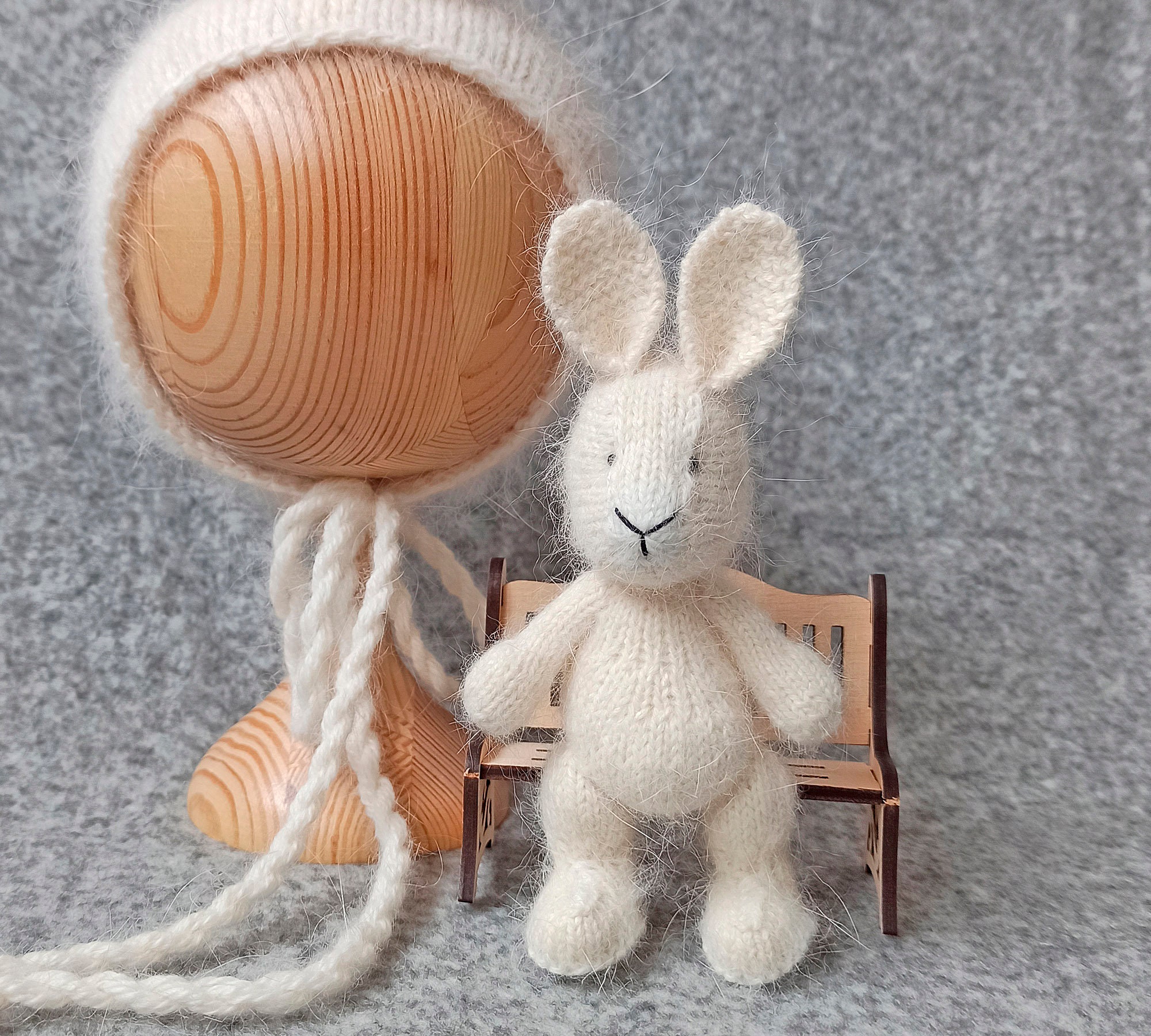 Newborn Photo Prop Set Knit Little Bunny Easter Props Set | Etsy