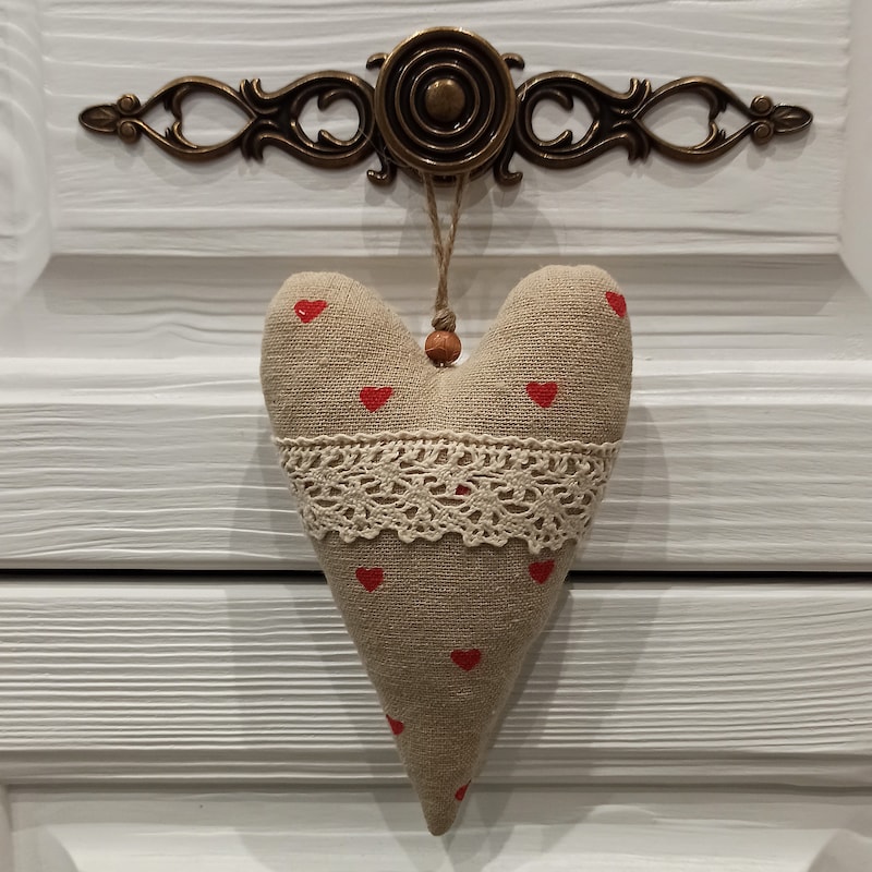 Linen Hearts - Etsy