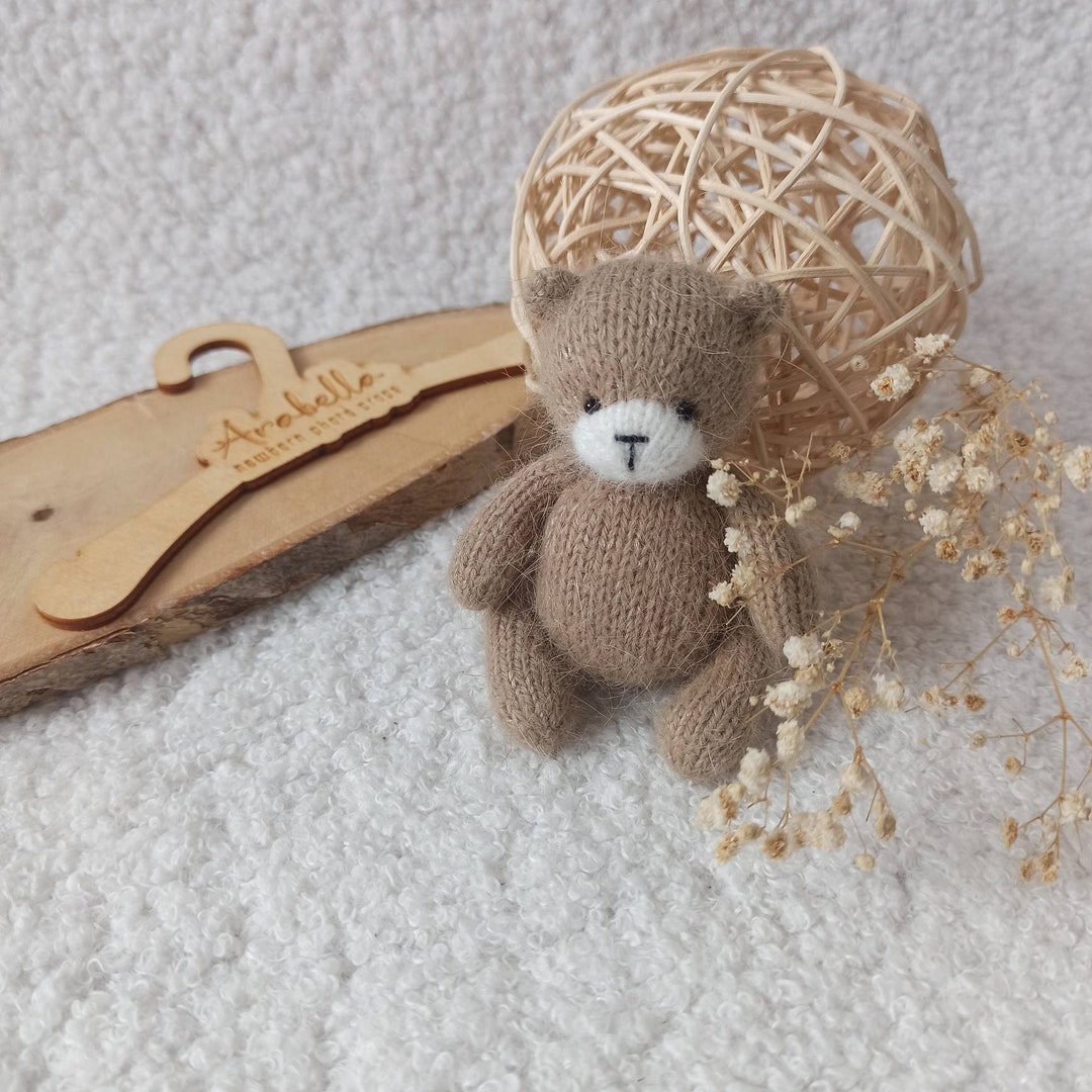 Milk Brown Teddy Bear for Newborn Photography, Little Stuffed Animal ...