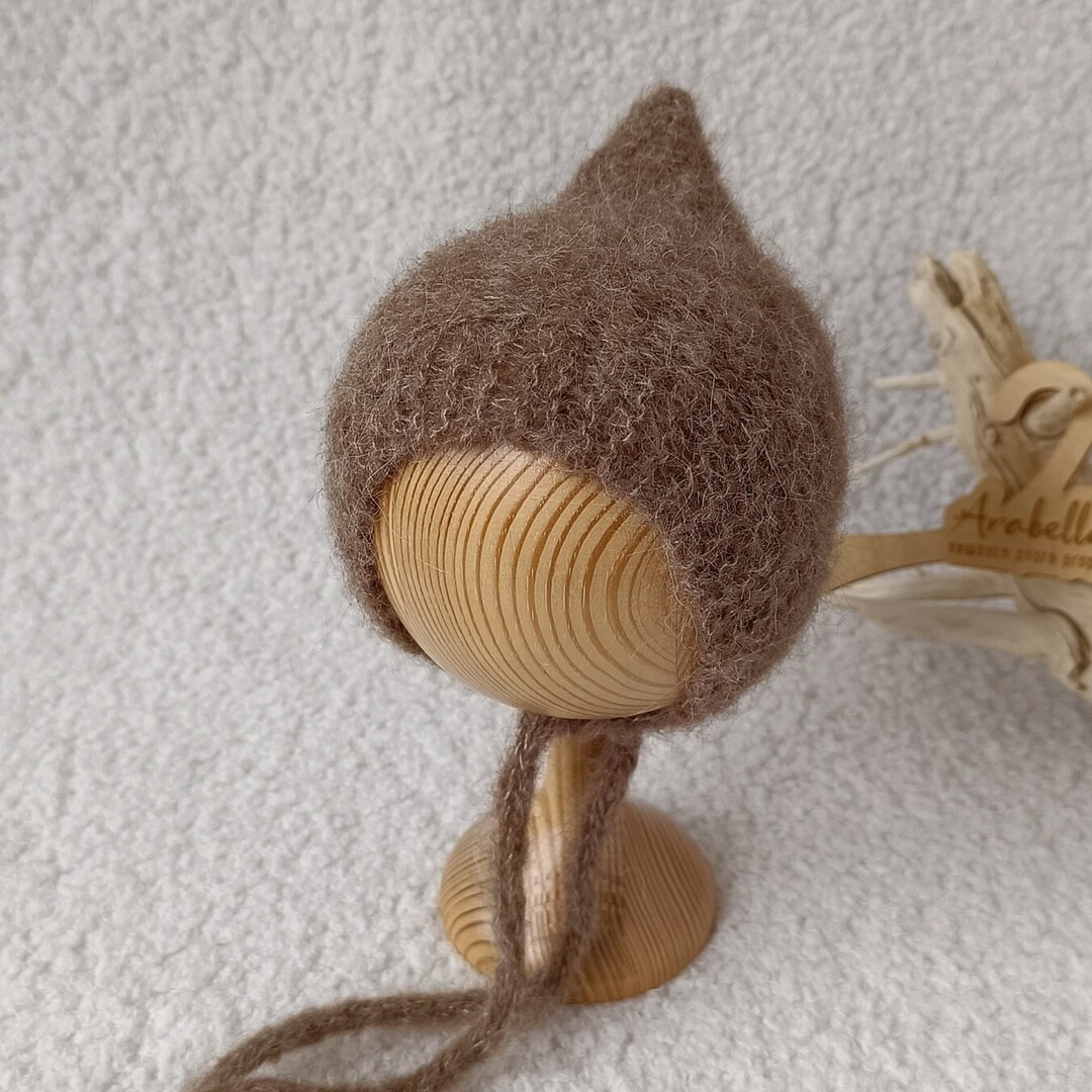 Newborn Pixie Bonnet for a Newborn Photo Shoot, Elf Unisex Fluffy Baby ...