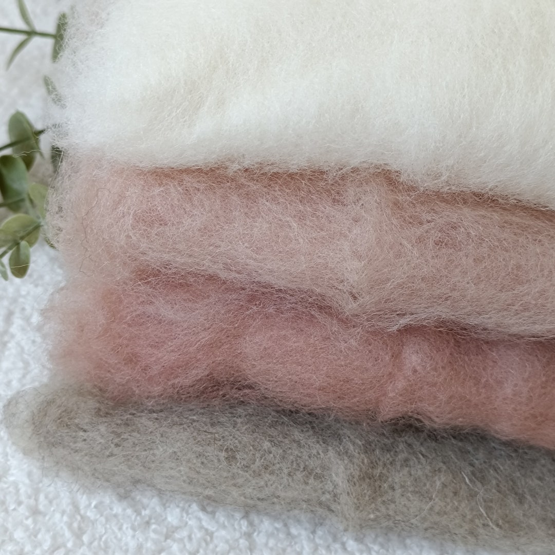 Set of 4 Colors of Wool Fluff, Base Colors for Newborn Photography ...
