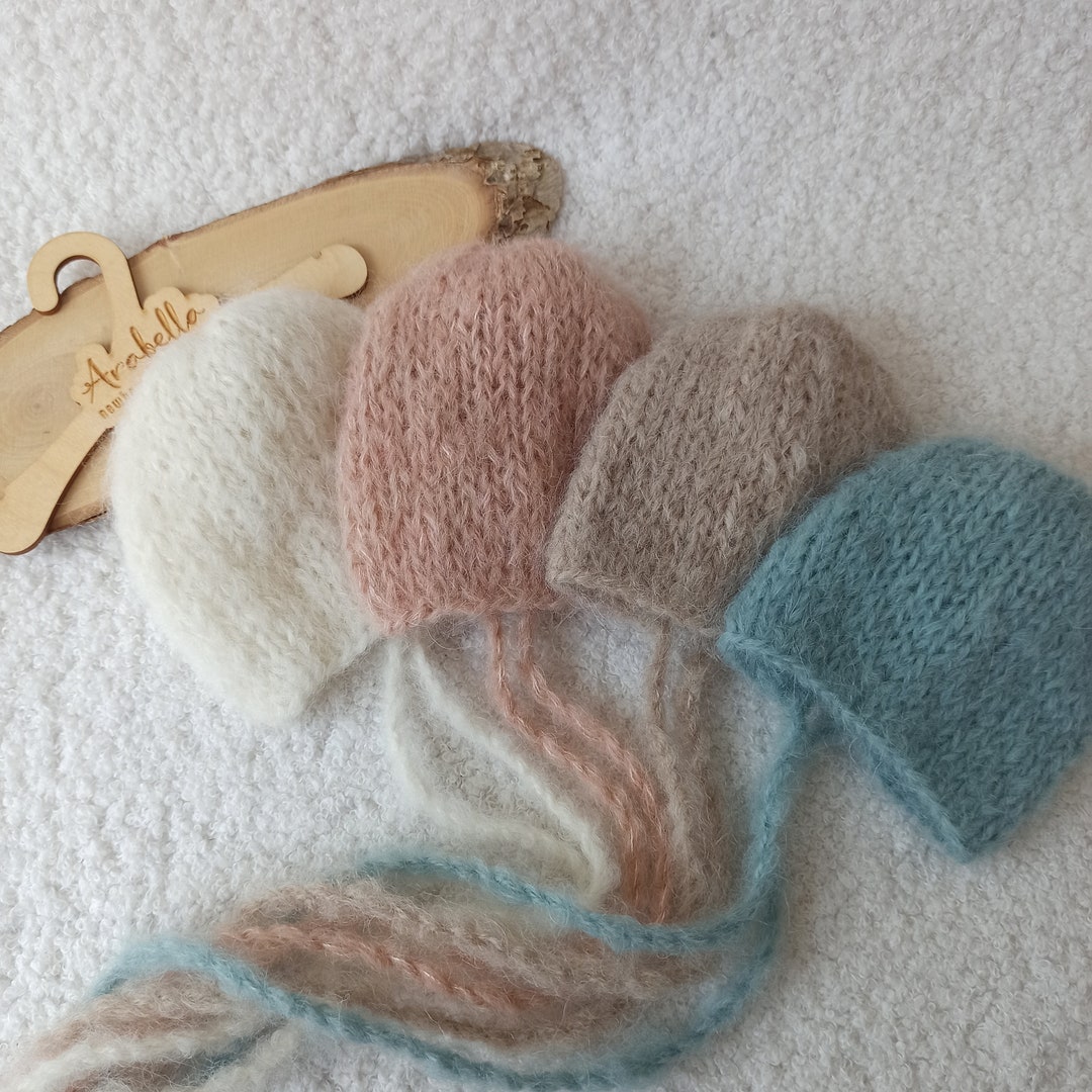Gorro de mohair para fotografía básica, gorro tejido a mano de lujo, accesorios para fotografía ...