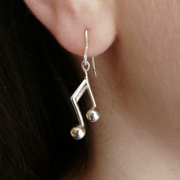 Music Note Earrings - Etsy