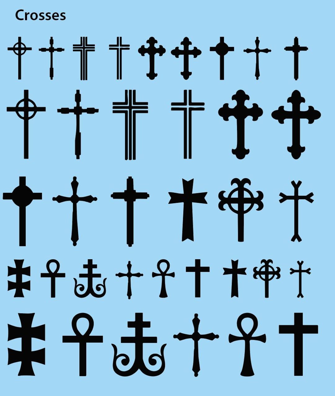 Black Religious Symbol Decals for Trench Crusade, 40k, Warhammer - Etsy