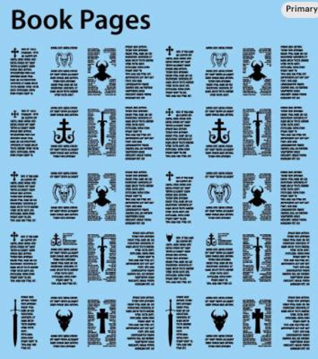 Book Script Decals for Trench Crusade Style Miniatures - Etsy