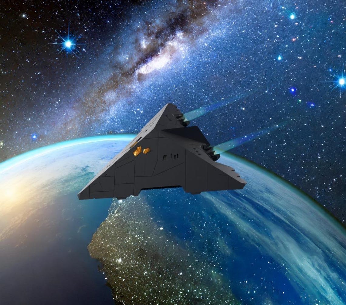 Painted Miniature, Lockhead TR5 Triangle UFO Fighter - 3D Printed - Etsy