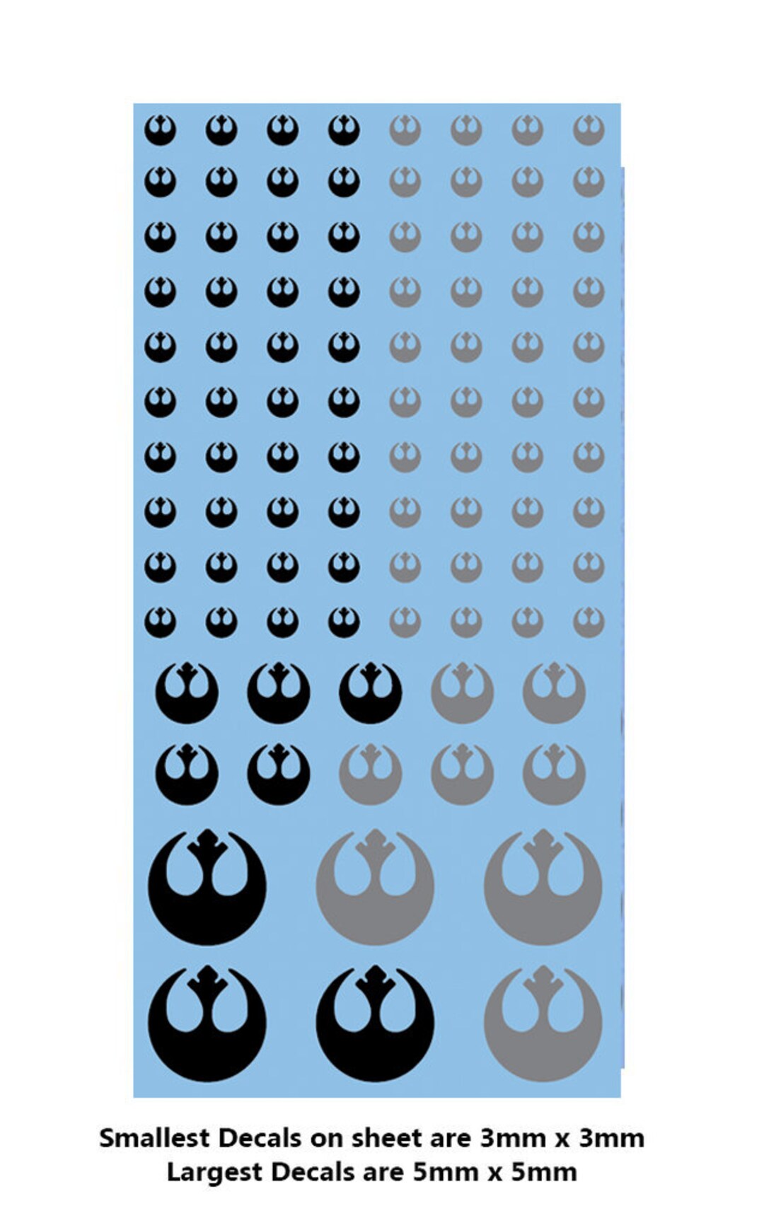 Decals for Star Wars Legion - Rebel Alliance Black Out - Etsy