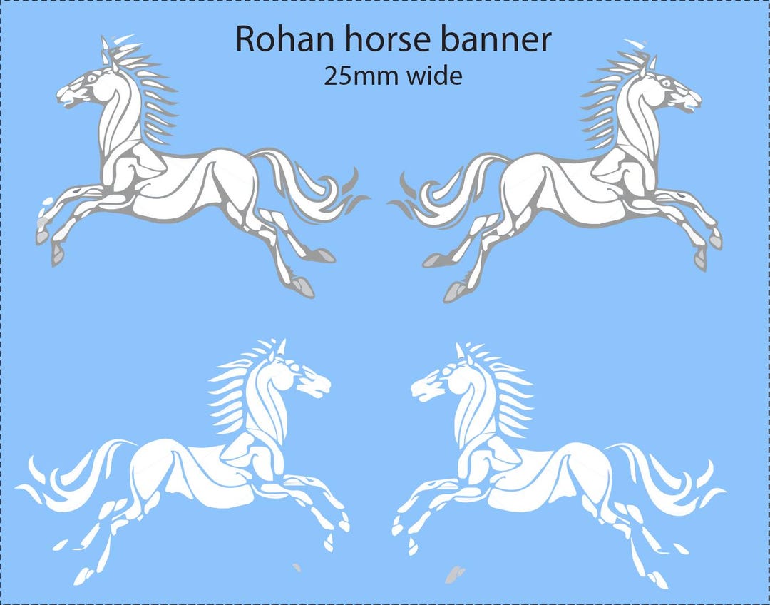 Decals for Rohan Horsemen Banner (25mm Length) - Etsy