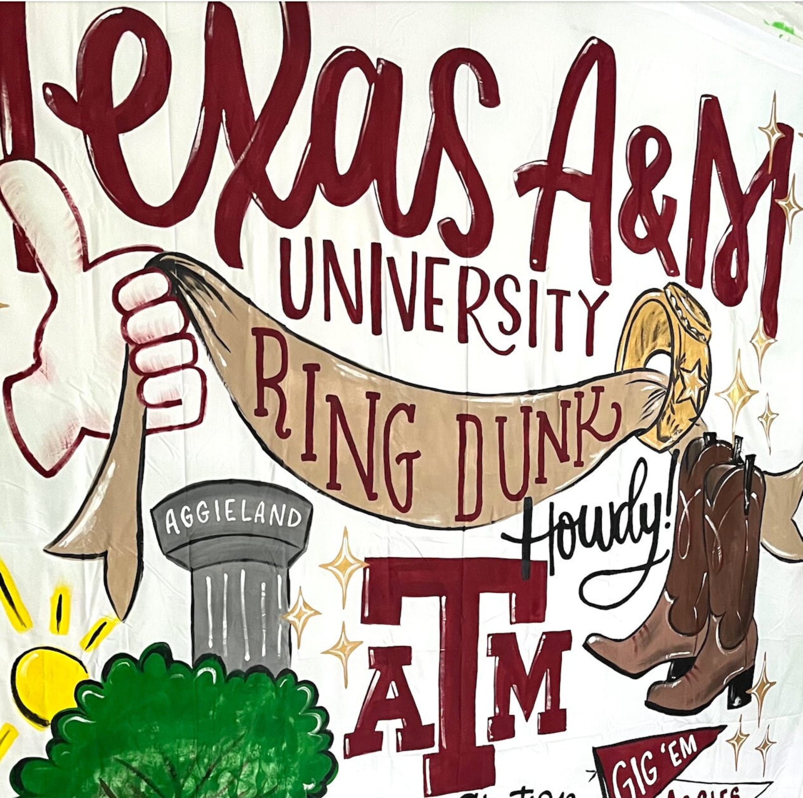 Aggie Ring Dunk Banner | Mobile Mural | Ring Dunk Photo Op | Ring Dunk ...