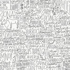 Hand Lettered and Illustrated Map of Texas - Etsy