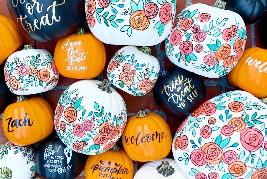 Hand Lettered Pumpkin | Hand Painted Pumpkin | Fall Decor ...