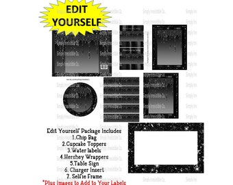 EDIT YOURSELF Party Package INSTANT Download | Etsy