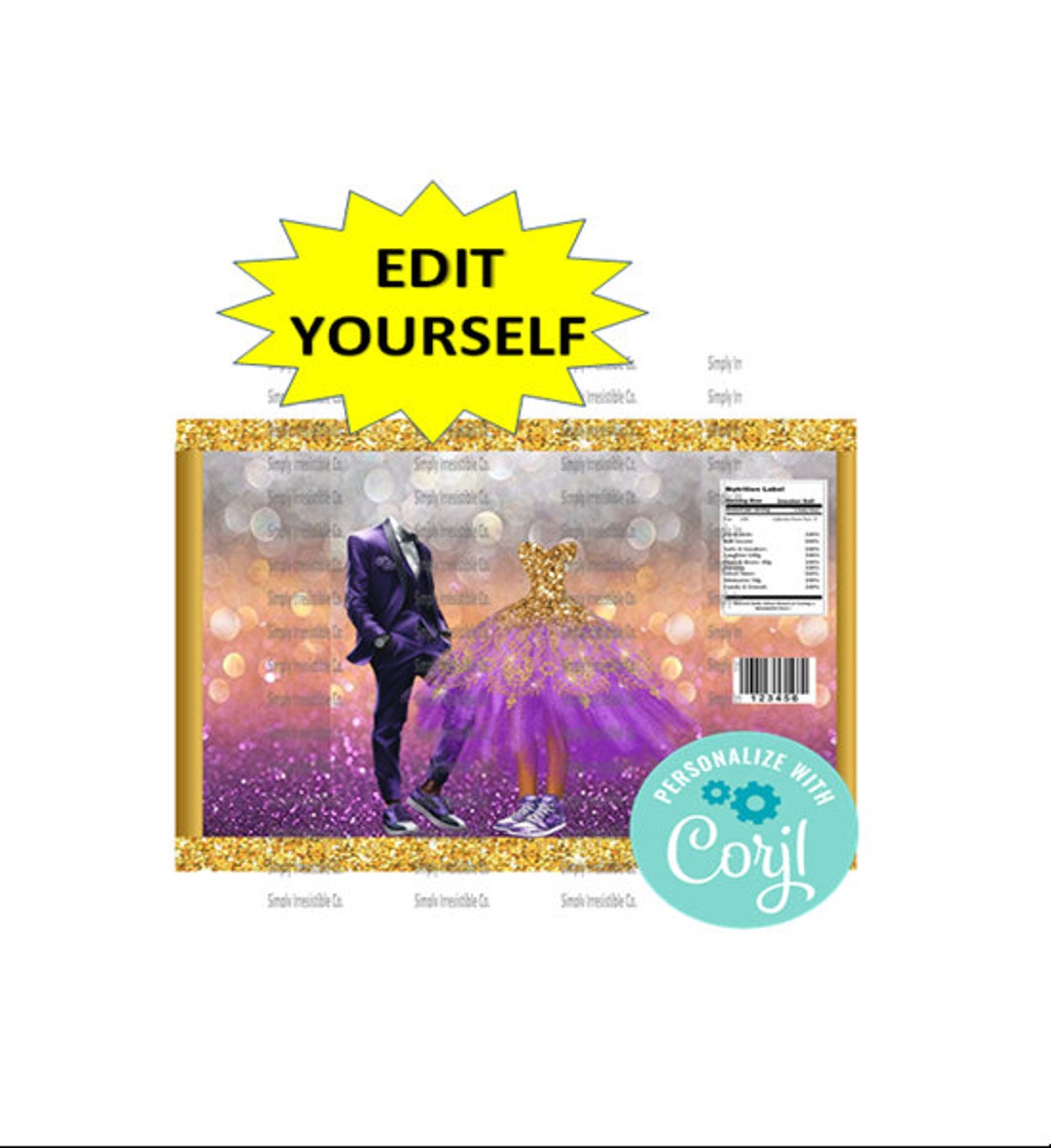 Customizable Chip Bag: Prom, Party Favor (instant Download) - Etsy