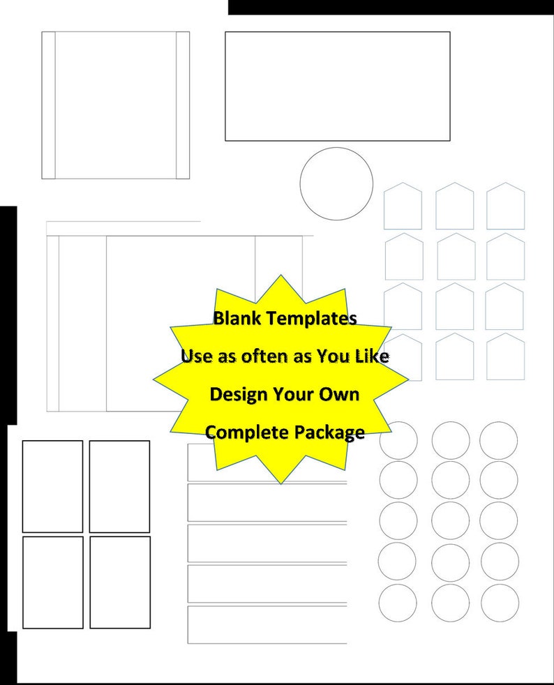 Blank Editable Templates Create Your Own Designs . Edit | Etsy