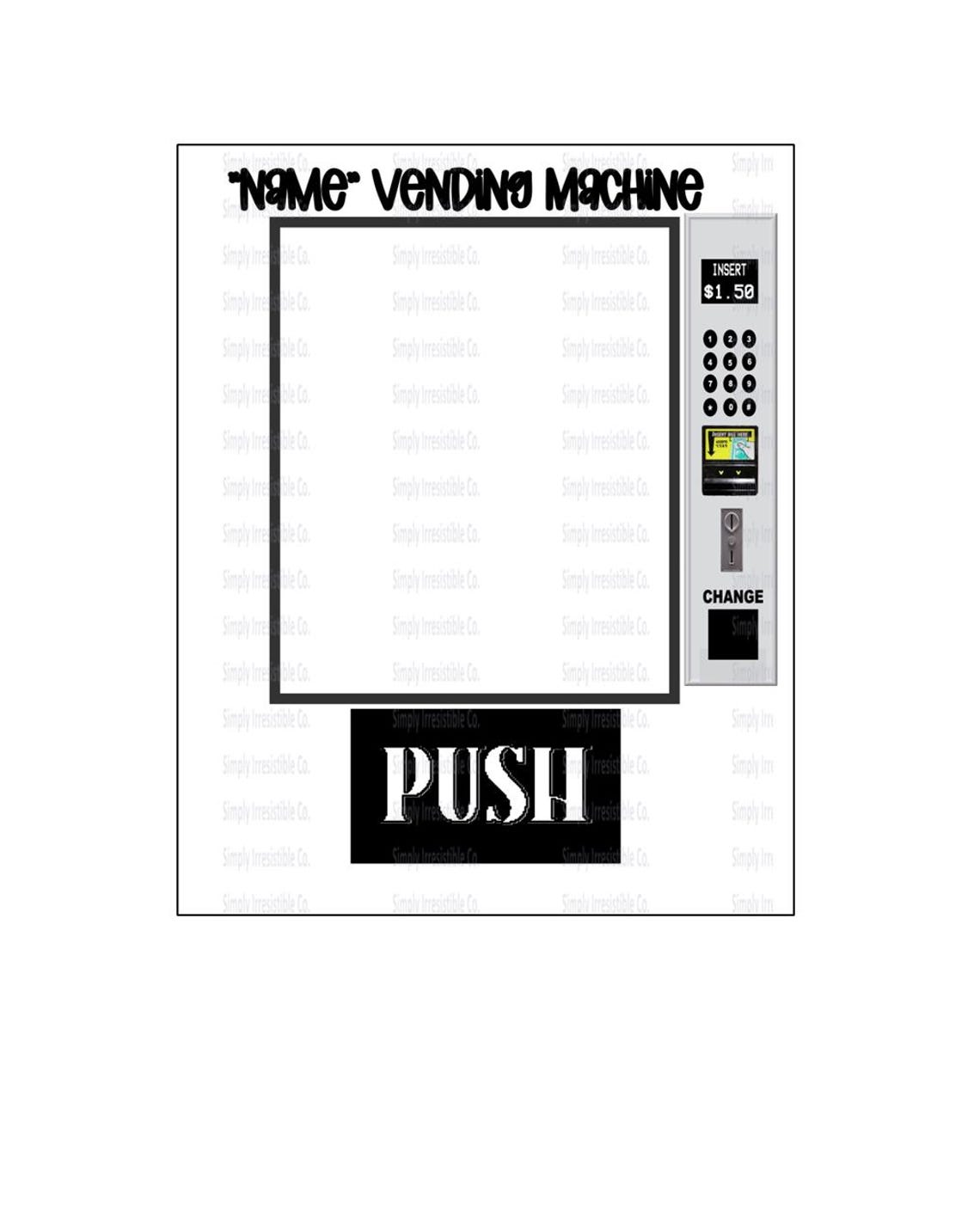 Custom Vending Machine Design 16x20 Digital File Only - Etsy