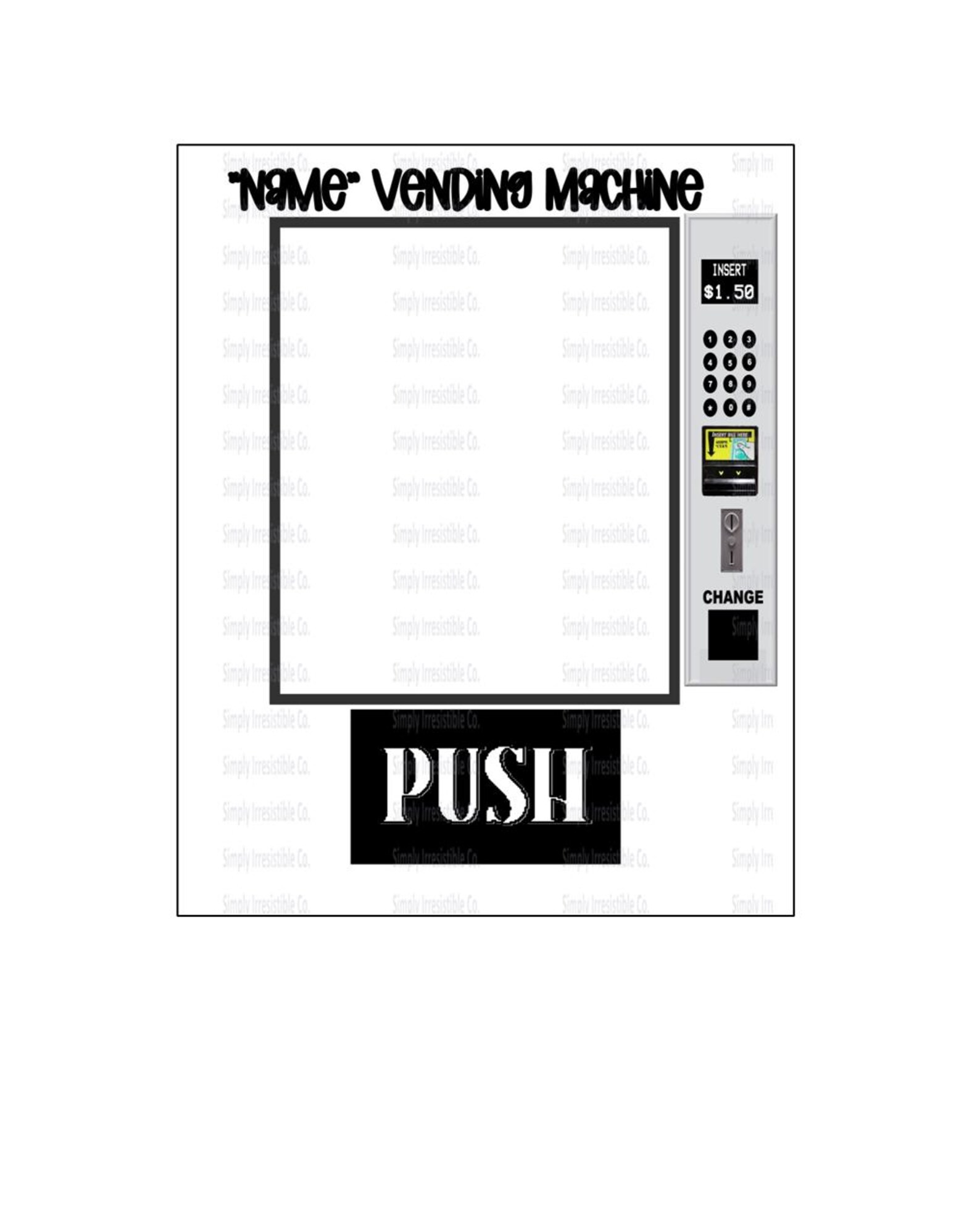 Custom Vending Machine Design 16x20 Digital File Only - Etsy