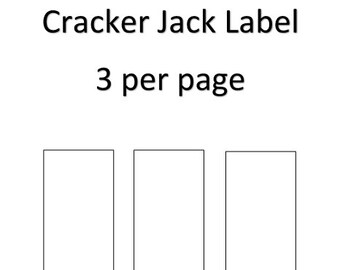 Cracker Jack Labels - Etsy