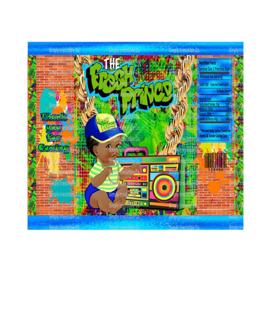Fresh Prince Baby Chip Bag: Party Favor (instant Download) - Etsy