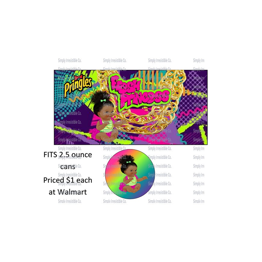 Custom Chip Canister Labels 2.5 Ounce Cans Fresh Princess INSTANT ...