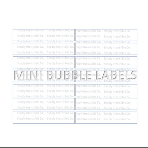 Mini Bubble Labels - Etsy