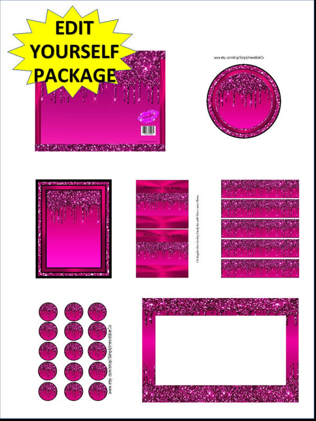 EDIT YOURSELF **** Party Package ***INSTANT Download - Etsy
