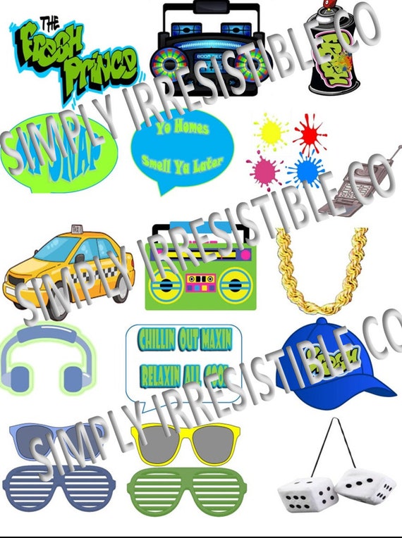 Photo Booth Party Props Printable INSTANT DOWNLOAD Fresh | Etsy