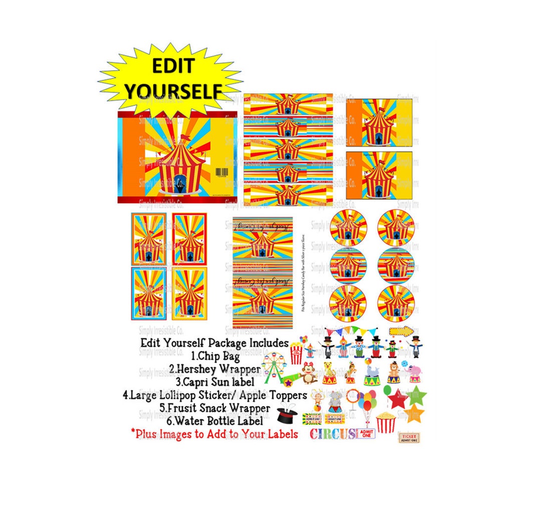 EDIT YOURSELF **** Party Package ***INSTANT Download - Etsy