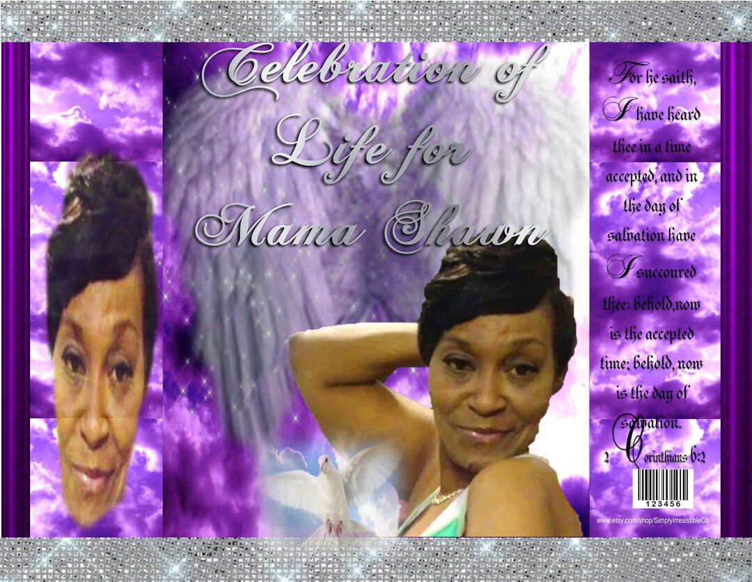 Custom Chip Bags- Memorial- in Remembrance Of- Celebration of Life ...