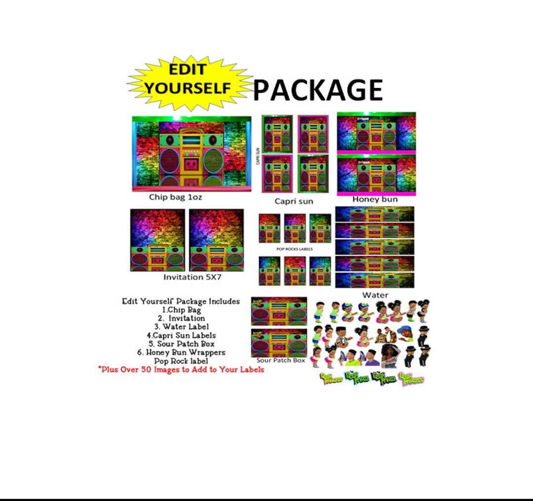 EDIT YOURSELF **** Party Package ***INSTANT Download - Etsy
