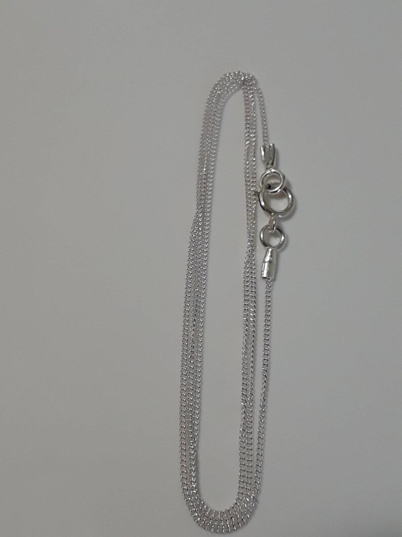 Sterling Silver Plain Thin Chain Tiny Curb Link Chain - Etsy