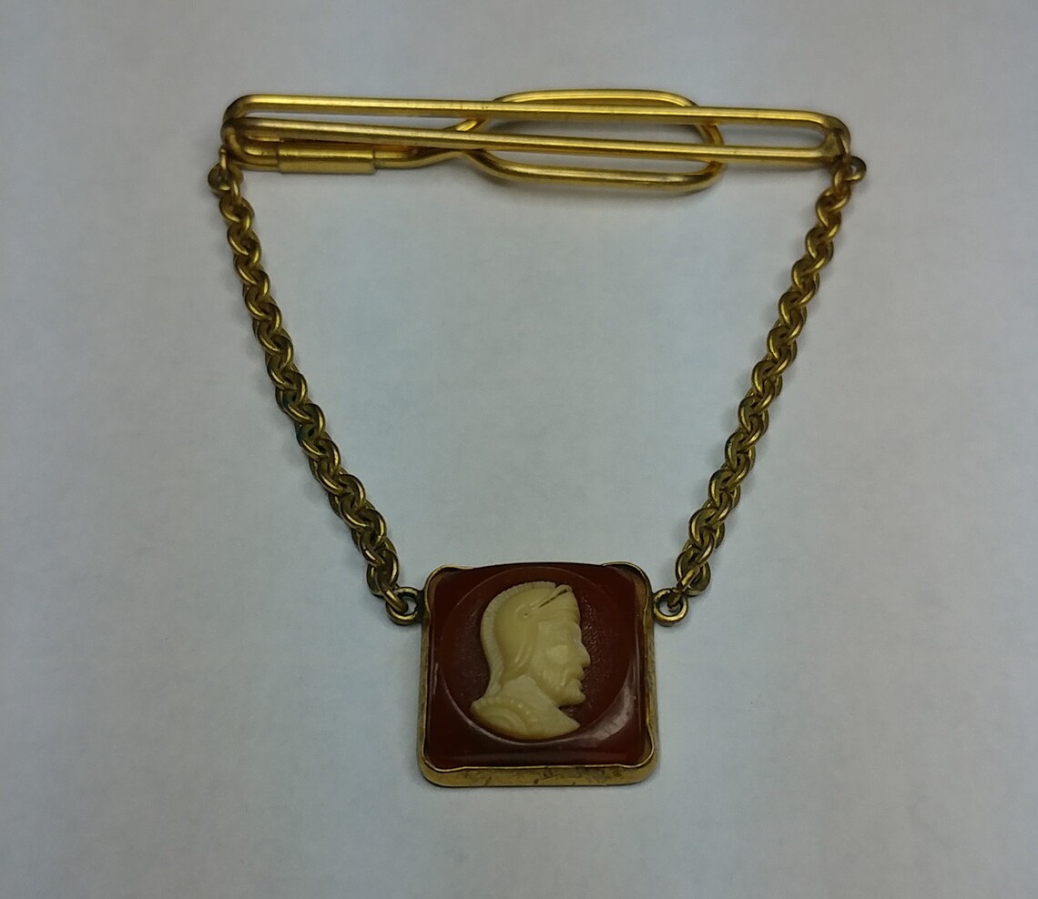 Vintage Cameo Swank Tie Clip - Etsy Denmark
