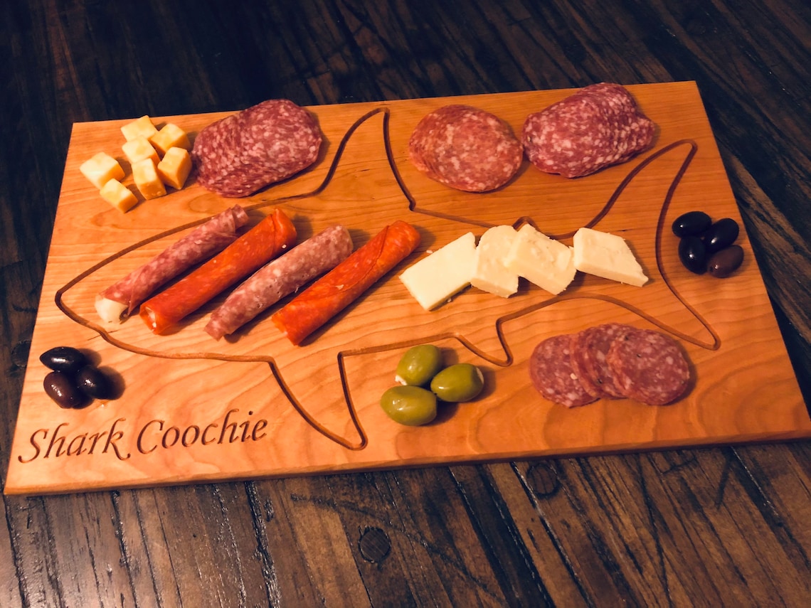 Shark coochie Board Charcuterie Board shark Cuterie - Etsy