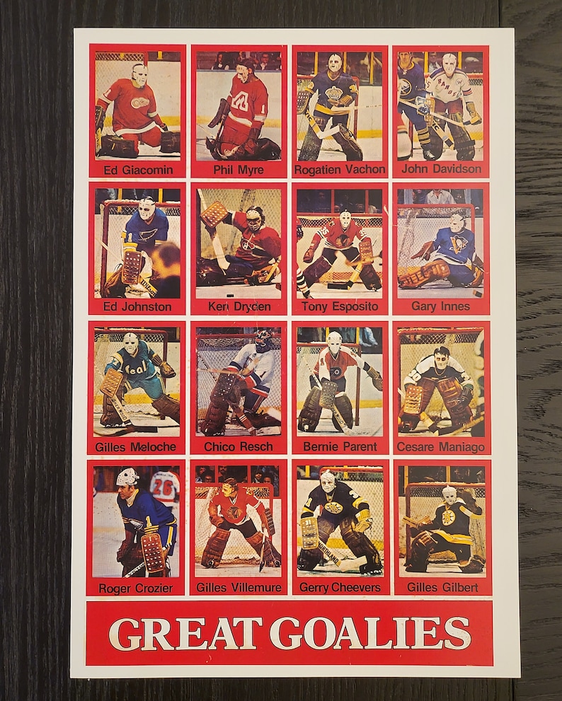 Vintage NHL Great Goalies of the 1970s. All Your Favorites! Its a ...